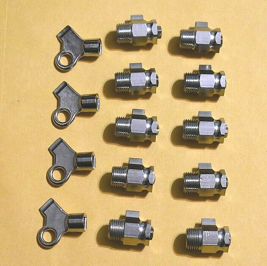 10 Radiator Nickel Plated Brass Air Vent Bleeder Coin Valves 1/8" MIP ...