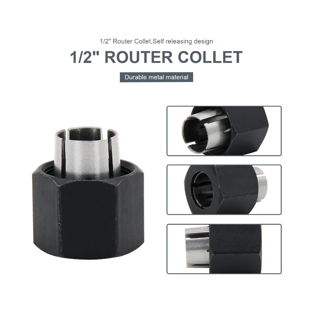 Steel Router Collet Replacement Black Router Collet Router Fittings ...