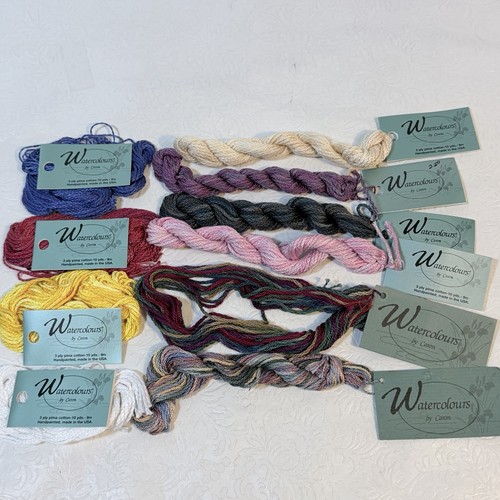 Lot of 10 Watercolours by Caron Cotton Thread Skeins 10yds Each ...