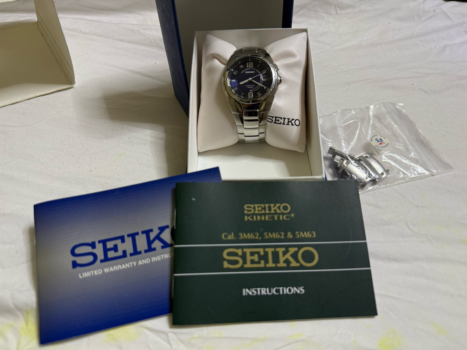 SEIKO Kinetic Blue Dial Men’s Watch | SKA237 40MM 5M6… - Gem