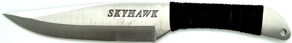 9" NEW! AEROBLADES 3 Pc. Silver Throwing KNIVES Throw Knife Set SKYHAWK ...