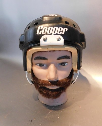 VINTAGE BLACK COOPER SK 2000 MEDIUM ADULT SIZE HOCKEY HELMET GOOD vintage-black-cooper-sk-2000-medium-adult-size-hockey-helmet-good