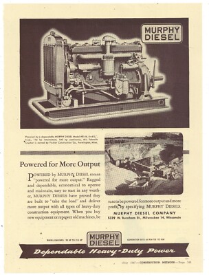 1947 Murphy Diesel Engines Ad: Model ME-46 for Telsmith Crusher ...
