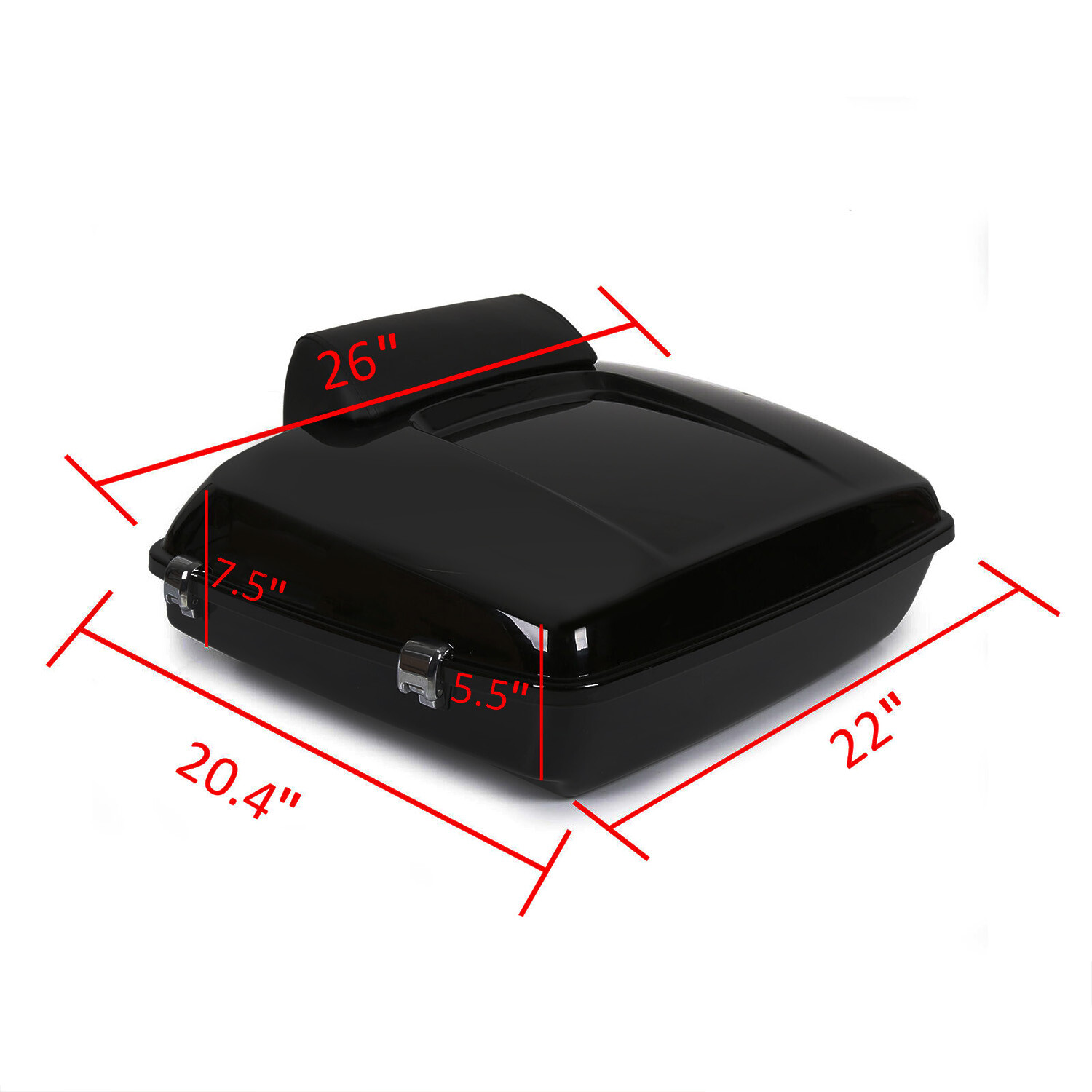 Razor Tour Pak Pack Luggage Trunk W/ Pad Black For 14-23 Harley ...