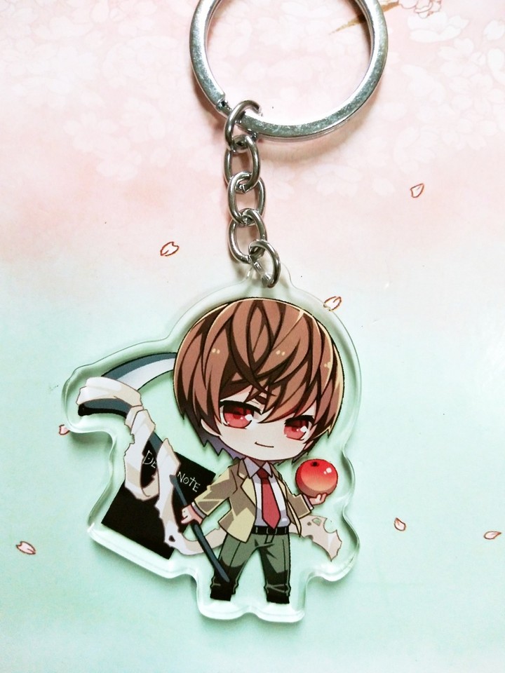Anime Death Note L Yagami Light Acrylic Keychain Keyring | eBay