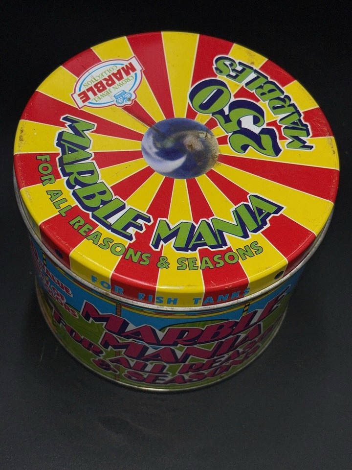 Vintage Marble Mania Tin With 158 Marbles Vintage To Modern | eBay