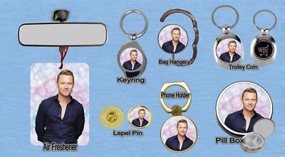 RONAN KEATING KEYRING FRIDGE MAGNET PURSE BOTTLE OPENER TROLLEY GLASSES ...