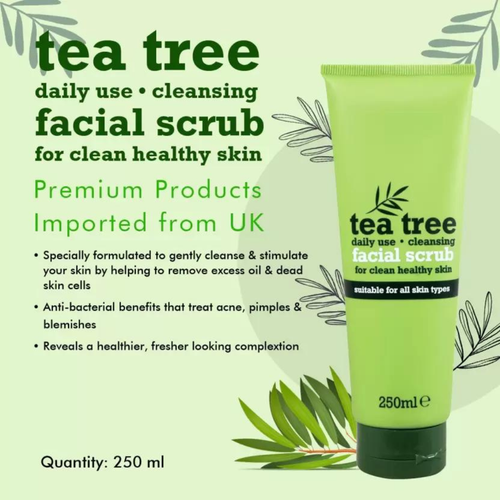 Tea Tree Facial Wash Cleansing Facial Scrub Exfoliating All Skin Types ...