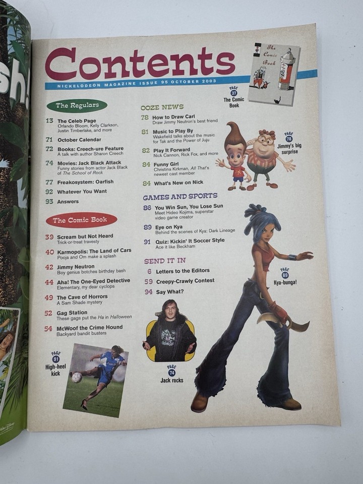 Nickelodeon Magazine October 2003 Jimmy Nuetron to the Rescue Scooby ...
