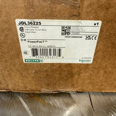 Square D JDL36225 Molded Case Circuit Breaker 3p 225a Amp 600v | eBay