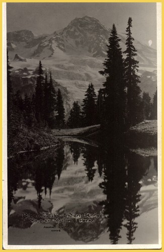 RPPC-Rainier National Park, Mirror Lake Indian Henry | eBay
