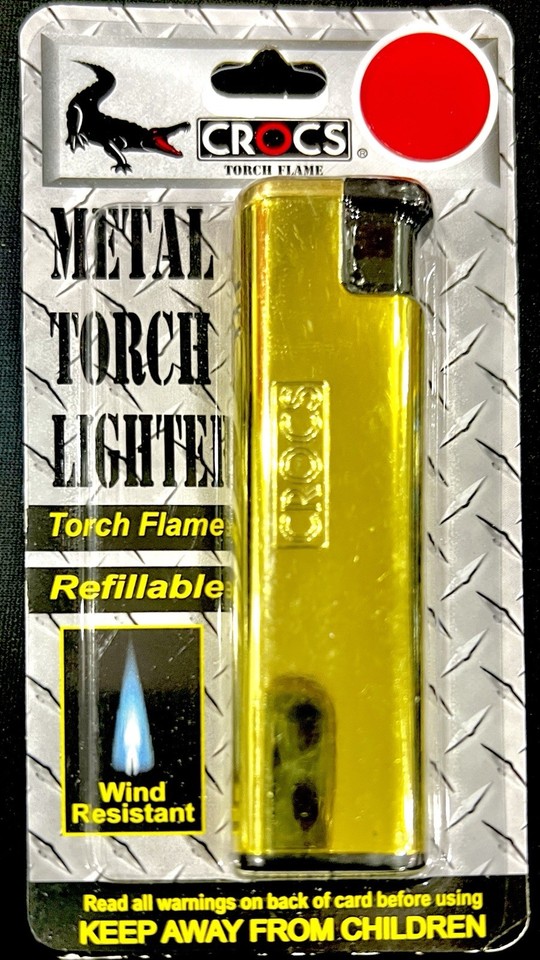1 Jet Torch Lighter Refillable Windproof Silver Metal – Crocs Style | eBay