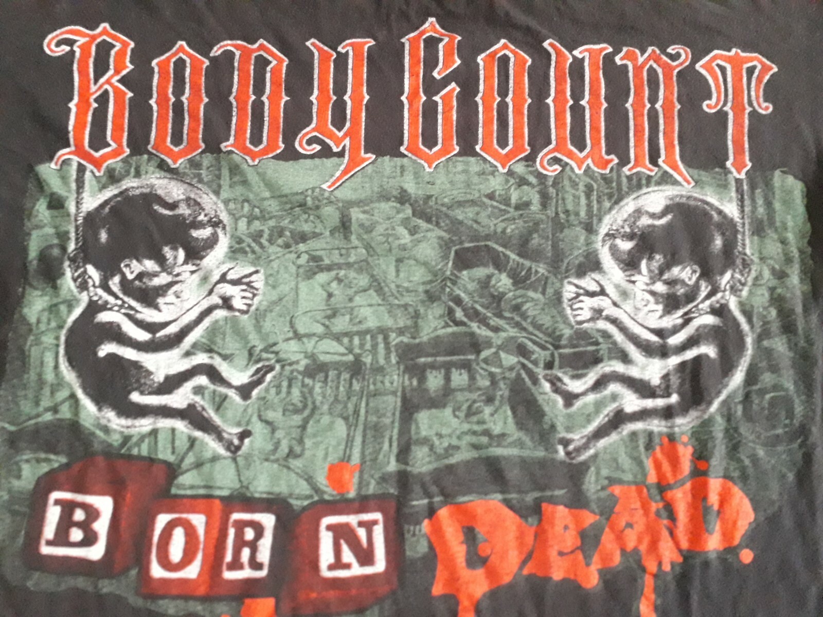 BODY COUNT Born Dead Vintage 1994 Tour T Shirt XL Ice T Rap Tee OG ...