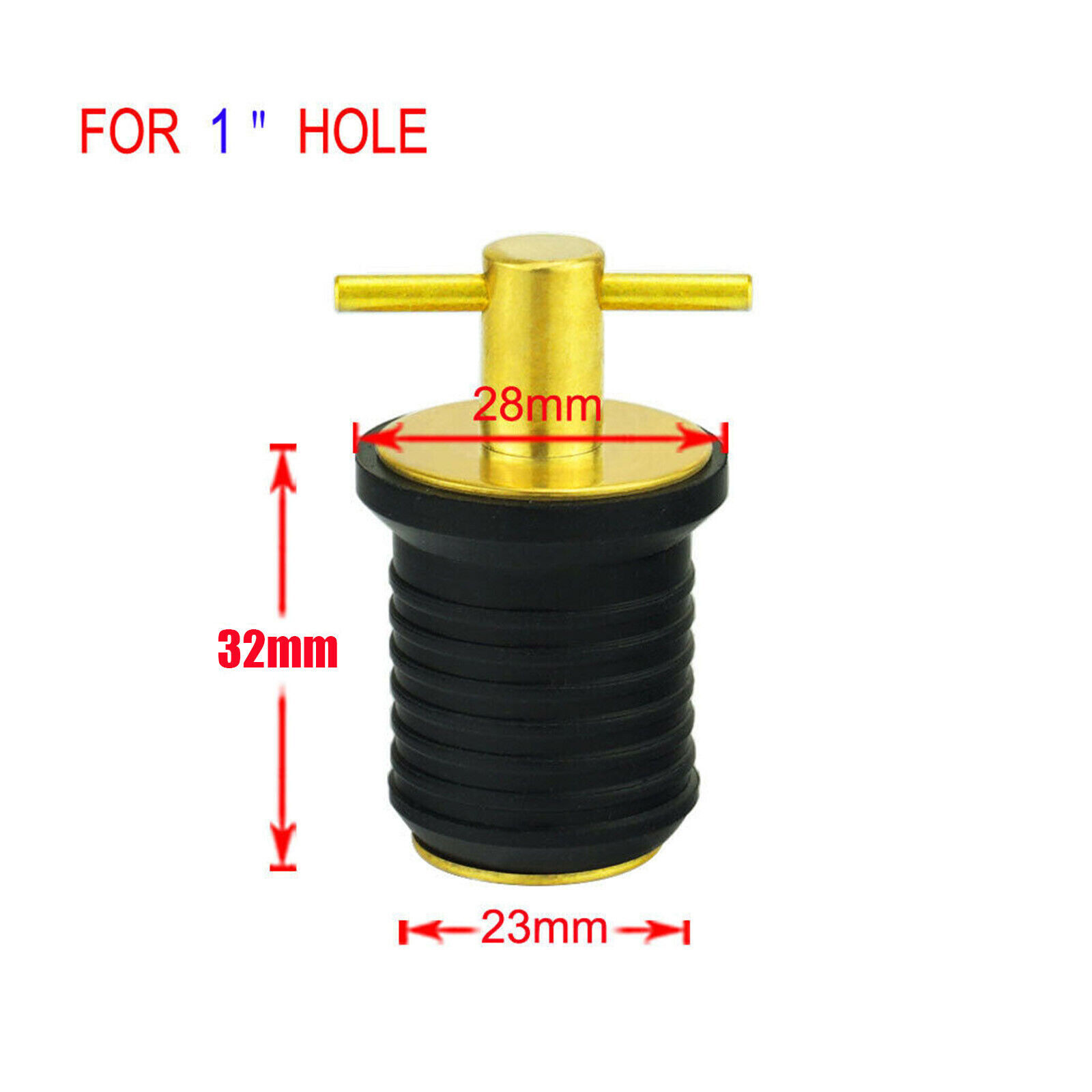 25mm / 1" Brass Screw Handle Expanding Yachts Boat Drain Plug/Bung AU ...