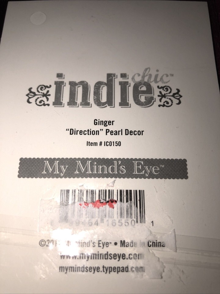 My Mind's Eye Indie Chic Ginger "Direction" Pearl Decor. | eBay