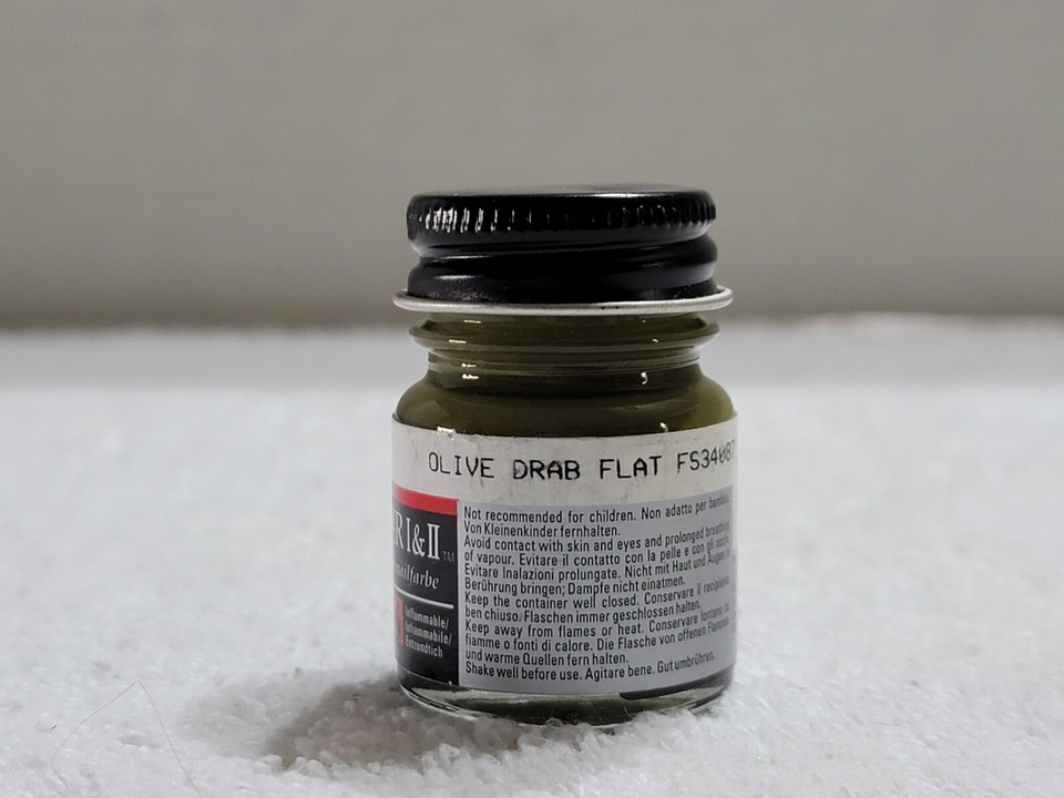 TESTORS MODEL MASTER *OLIVE DRAB GREEN* FS 34087 1/2 OZ ENAMEL PAINT ...