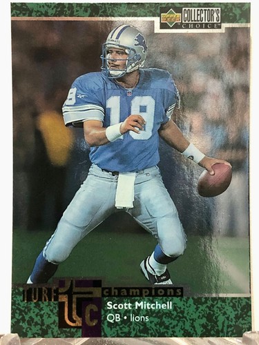 1997 UD COLLECTOR'S TURF CHAMPION Insert (Scott Mitchell, Detroit Lions ...