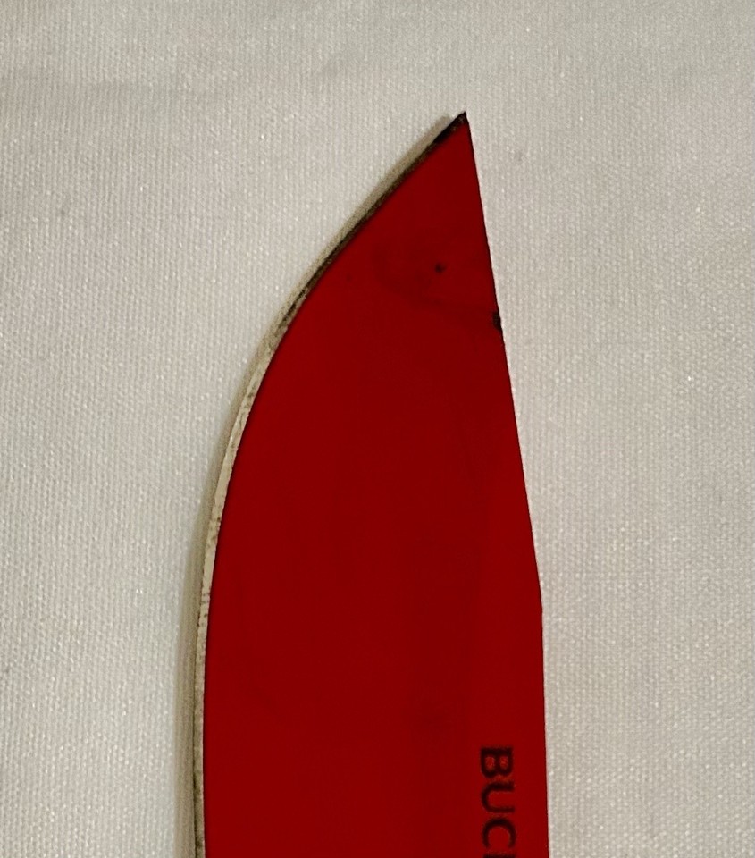 Buck 104 Compadre Camp Knife & Sheath - Red Powder Coat - Made in USA ...
