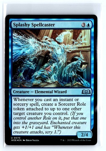 FOIL Splashy Spellcaster Wilds of Eldraine – MTG Magic the Gathering ...