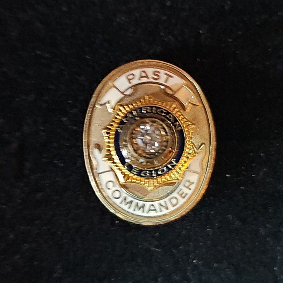American Legion Past Department Commander Pin 10k Gold With Diamond | eBay