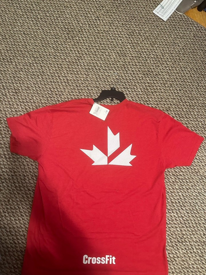 Reebok Men's/Women CrossFit CANADA T-Shirt 2x Red New With Tags | eBay
