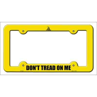 Dont Tread Yellow Novelty Metal License Plate Frame | eBay
