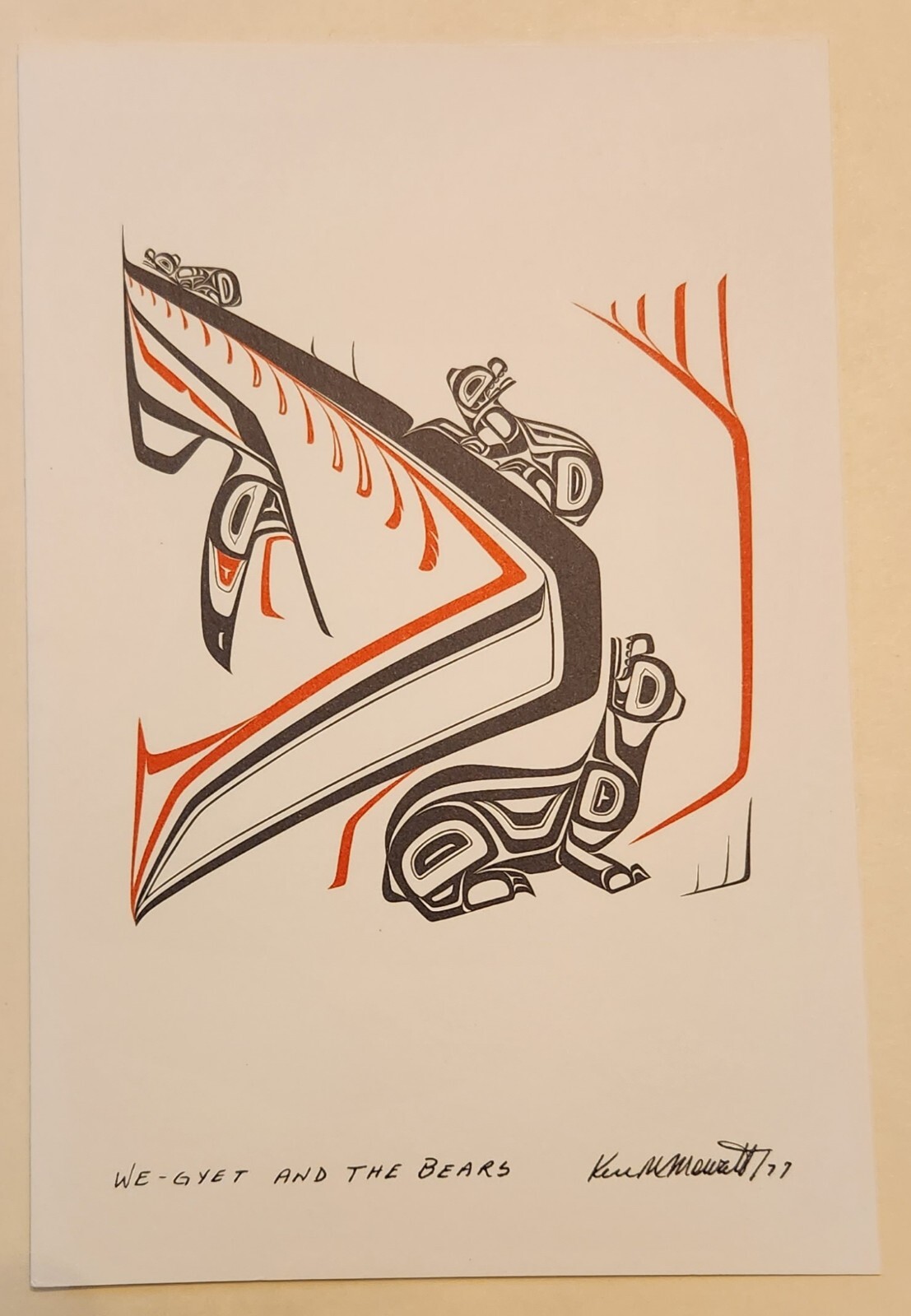 WE - GYET'S WOODEN JAW ART PRINT, SIGNED KEN MOWATT, KSAN, 1977 | eBay