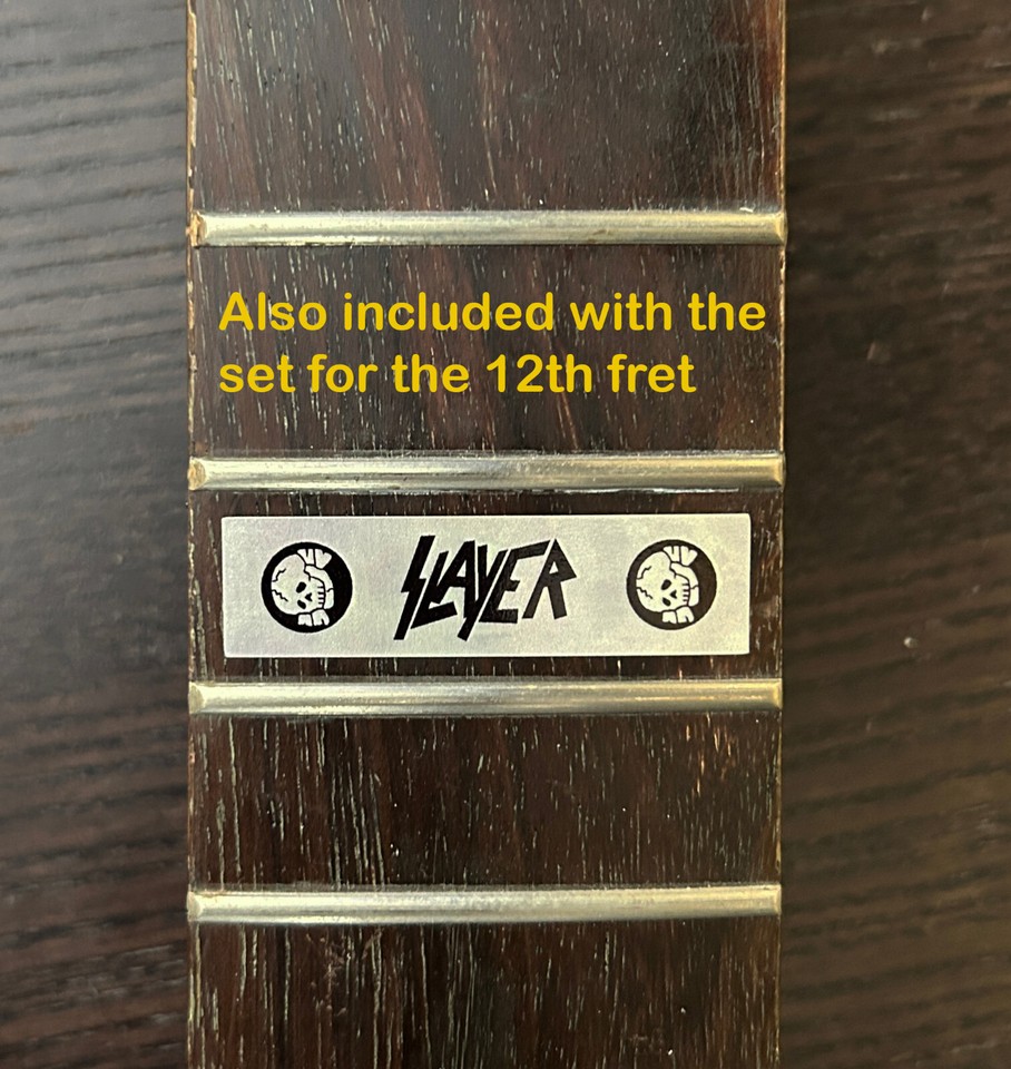 Jeff Hanneman Slayer All Skull ESP MOP Fret Markers Inlay Decals 4 BASS ...