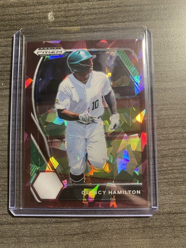 2021 Prizm Draft QUINCY HAMILTON Burgundy Cracked Ice /23 Astros RC ...