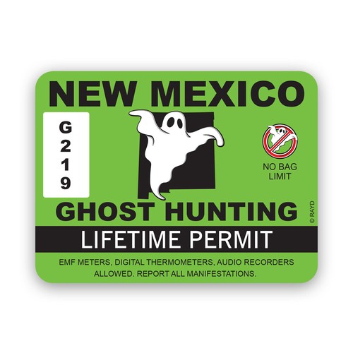 New Mexico Ghost Hunting Permit Sticker Decal - Weatherproof - hunter ...