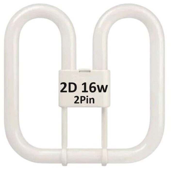 New 2D 16w 2 Pin Energy Saving Fluorescent Lamp Tube Bulb 3500K White ...