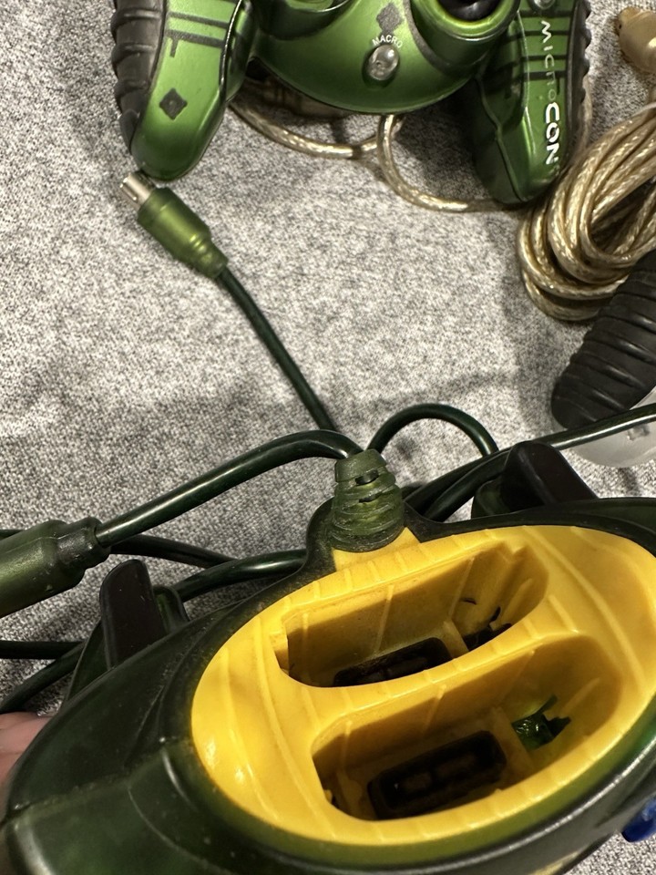 Lot of 3 Mad Catz Xbox Original Controllers-MicroCON Wired-Green&Silver ...