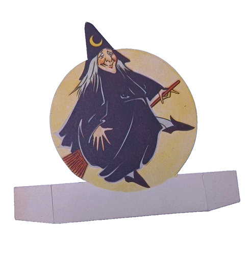 1920's-30's used die cut Hallmark halloween place card snaggletooth ...