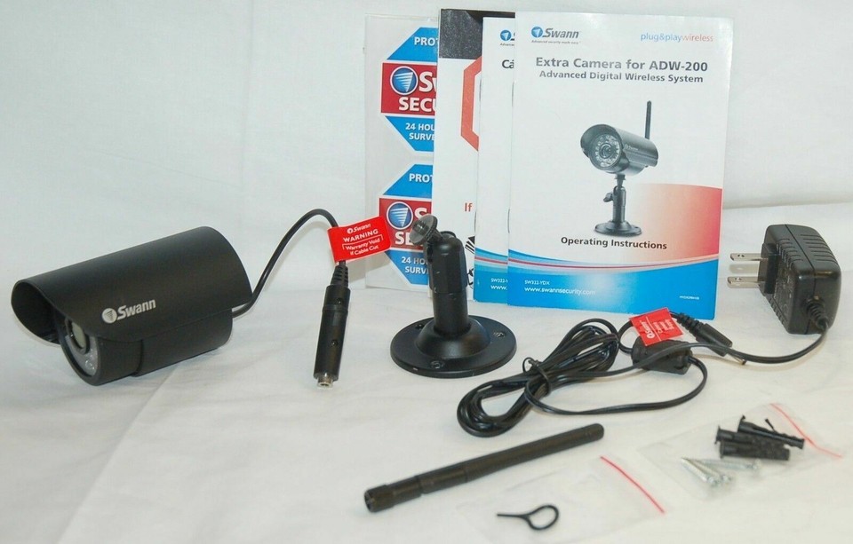 NEW Swann SW322-YDX Home Security Camera ADW-200 Wirelesss Color Night ...