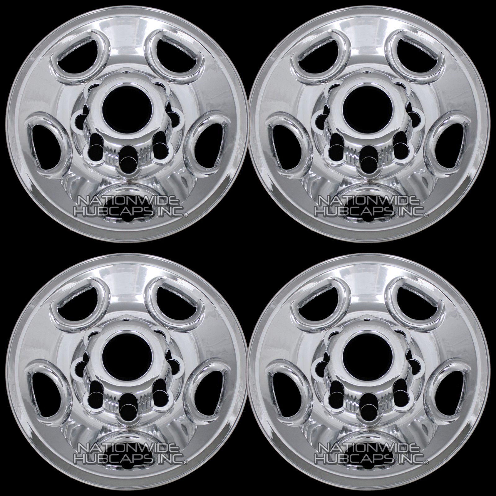 4 New Silverado Suburban 16" 8 Lug Chrome Wheel Skins Hub Caps Rim ...