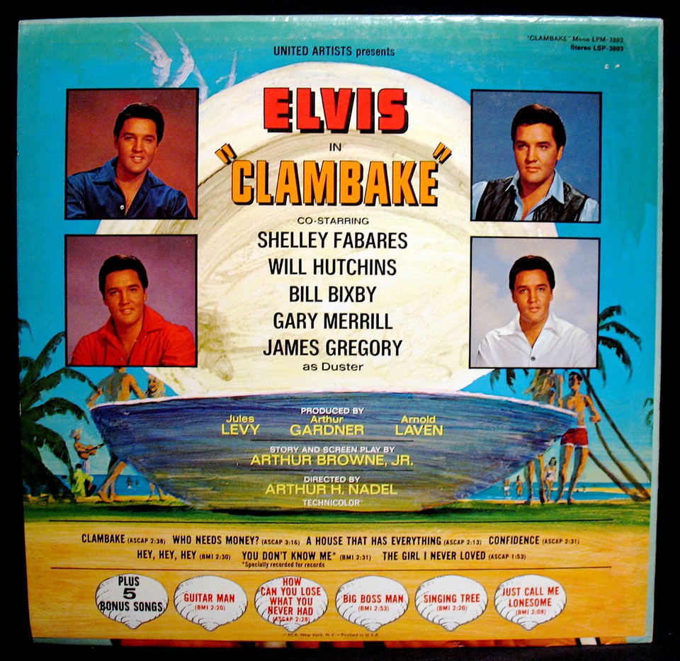 ELVIS PRESLEY-CLAMBAKE-Film Soundtrack Album w/Bonus Photo-RCA VICTOR # ...