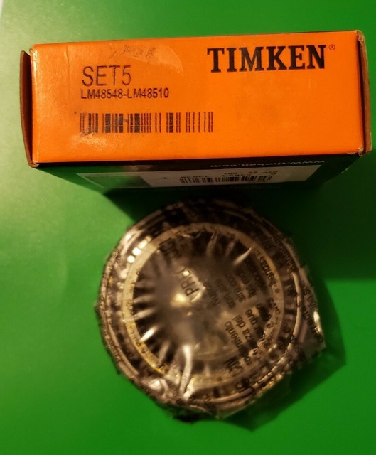 Timken Set 5 Includes Lm48548 Cone & Lm48510 Cup Tapered Bearing NOS ...