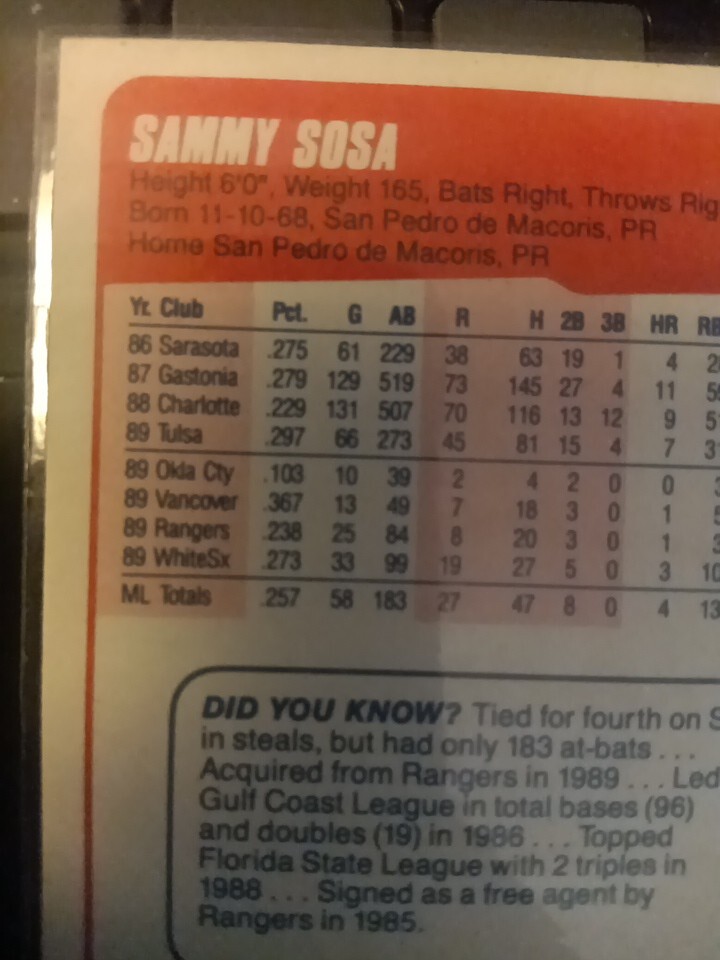 baseball cards lot Sammy sosa,cards,different cards | eBay