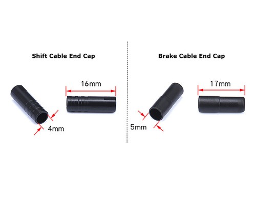Bicycle Black Plastic Cable Ferrules - 4mm (Shifter) and 5mm (Brake) | eBay