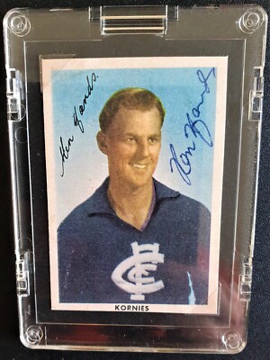 1954 AFL / VFL (Kornies) Ken Hands Carlton - Hand Signature Card #2 ...