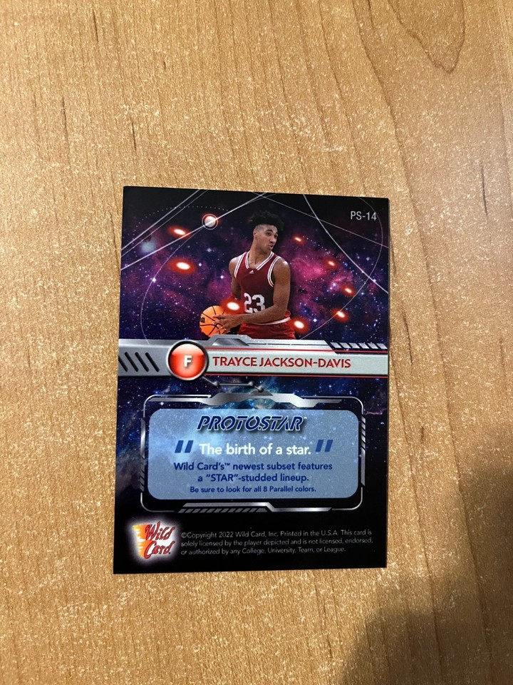2021-22 Wild Card Alumination - Trayce Jackson-Davis - Protostar Red ...