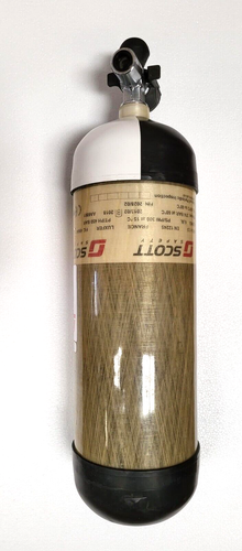 SCOTT SCBA CARBON COMPOSITE BREATHING AIR BOTTLE 6.8 LITRE 300 BAR MFG ...