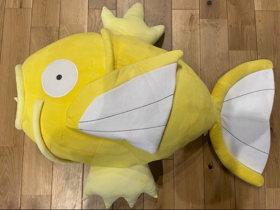 Gold Magikarp Life-size Plush Doll Cushion Pokemon Center Nagoya ...
