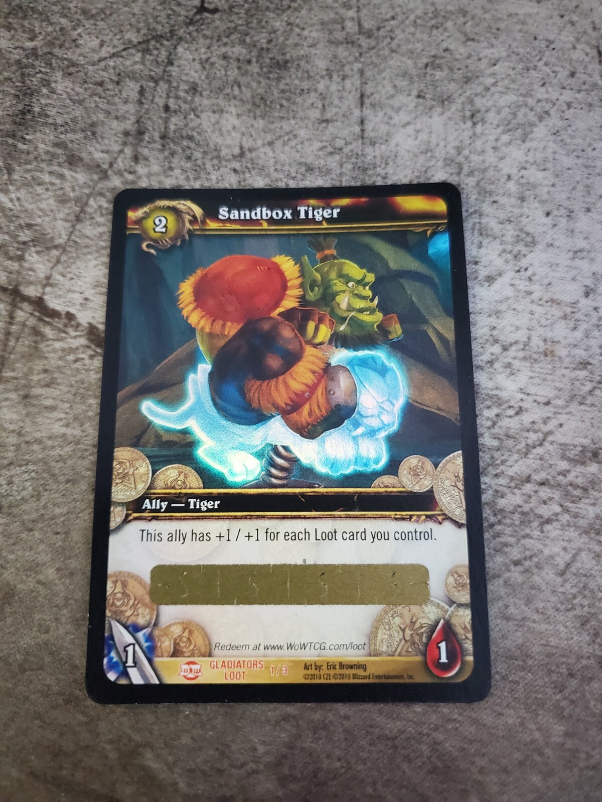 SANDBOX TIGER Gladiators Loot Code/Card Unscratched - WOW World of ...