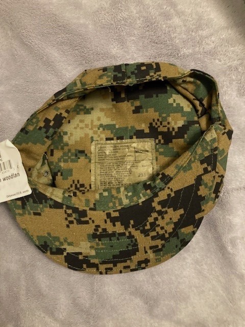 USMC 8 POINT GARRISON COVER - WOODLAND MARPAT - SIZE MEDIUM - NEW | eBay