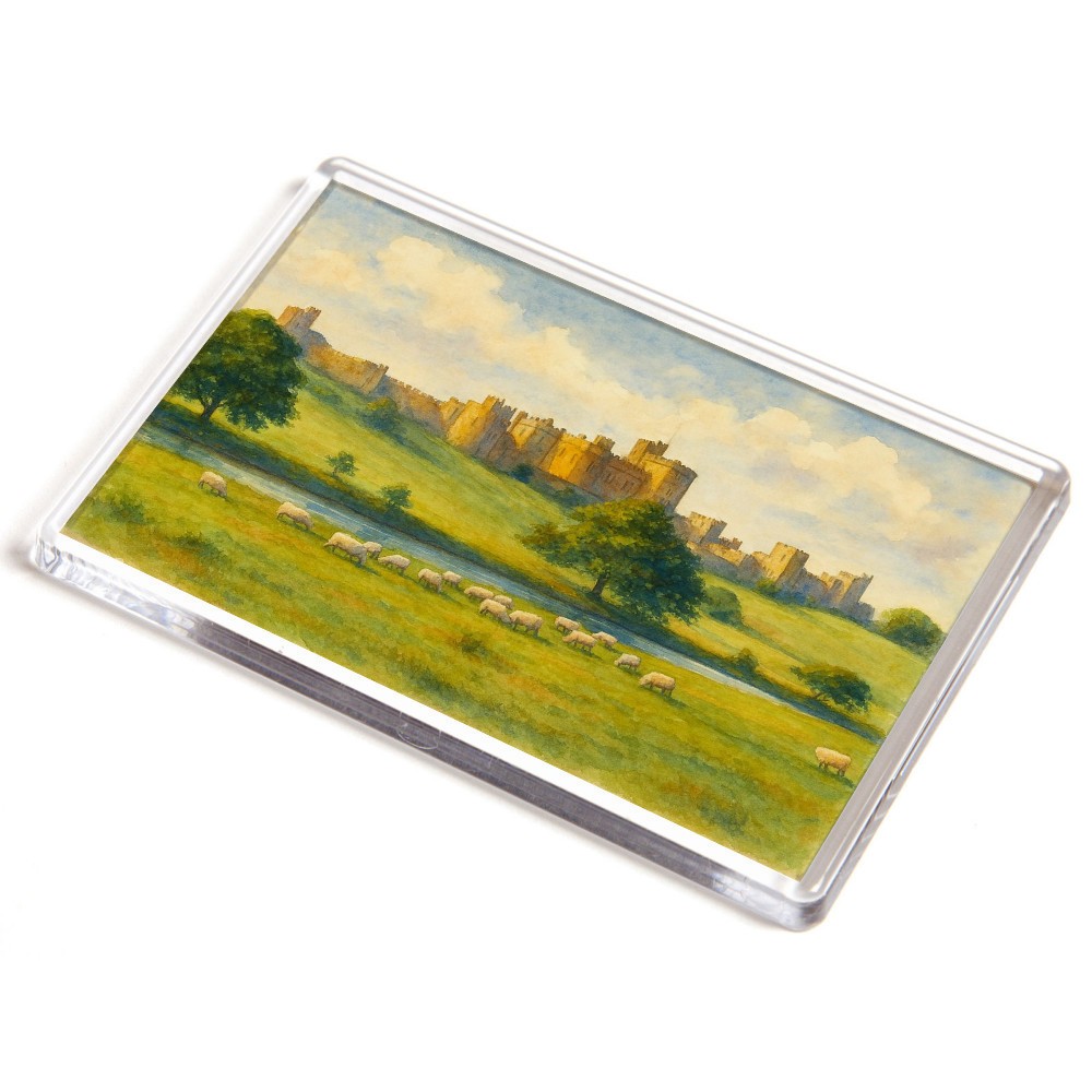 JUMBO MAGNET - Alnwick Castle (b) - Vintage Art Style | eBay UK