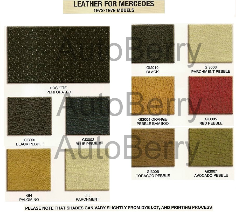 Mercedes W107 280SL 560SL 380SL 450SL Leather replacement seat covers ...