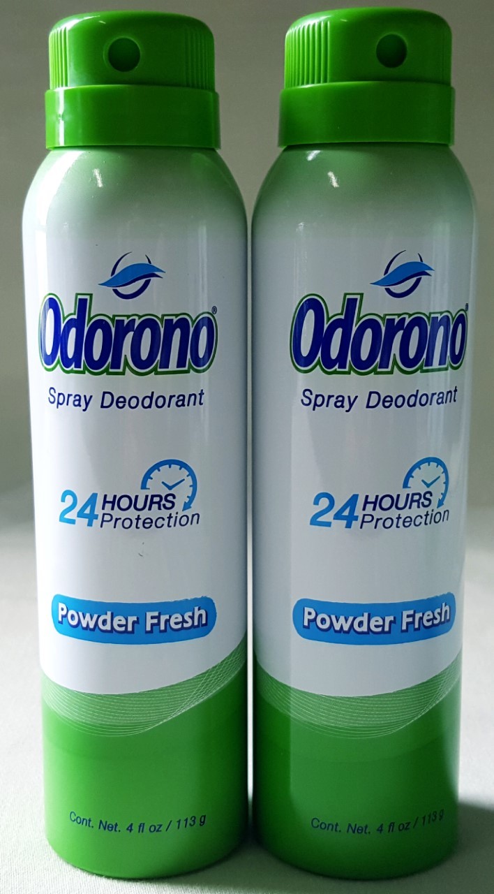 Lot of 2 Odorono Deodorant Spray Powder Fresh 4 fl oz Aerosol New Fast ...