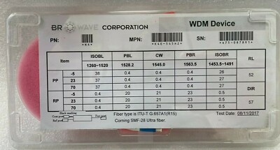 BROWAVE - WDM Device add/drop filter, 1528.2-1563.5nm, 1260-1520nm ...