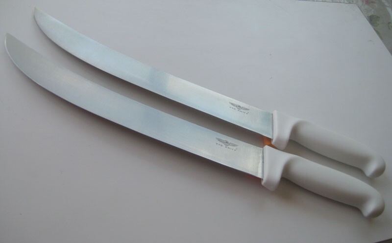 10 9 1/2 inch and 10 12 inch professional butcher/cimeter knife (New ...